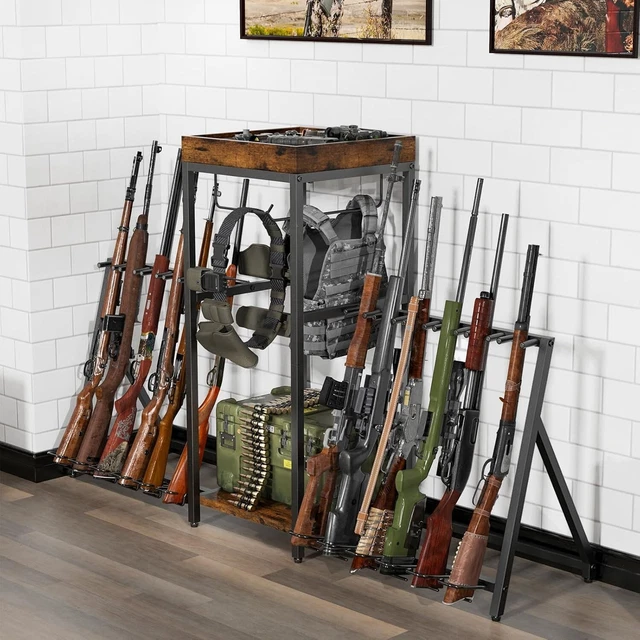 GUN RACK, STAND Vertical Rifle Rack Gear Storage Floor Shotgun Rack Gun ...