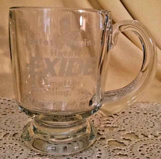 EXIDE SMELTER GLASS Mug Safety Begins Reading Pa Grouse Verne Nicholson ...
