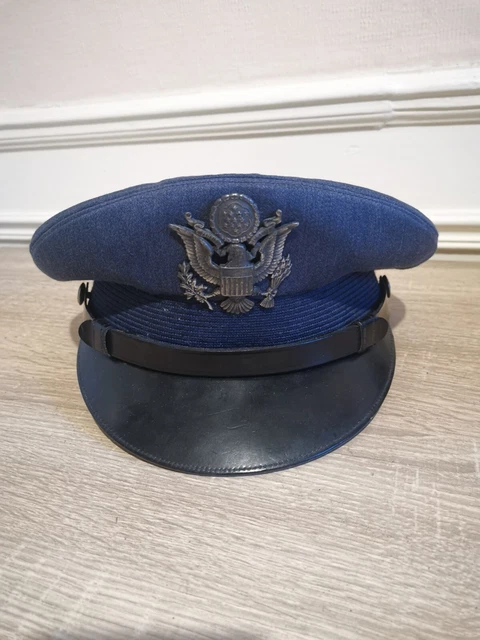 BELLE CASQUETTE BANCROFT 930 Officier USAAF années 60 Pilote Buck Danny ...