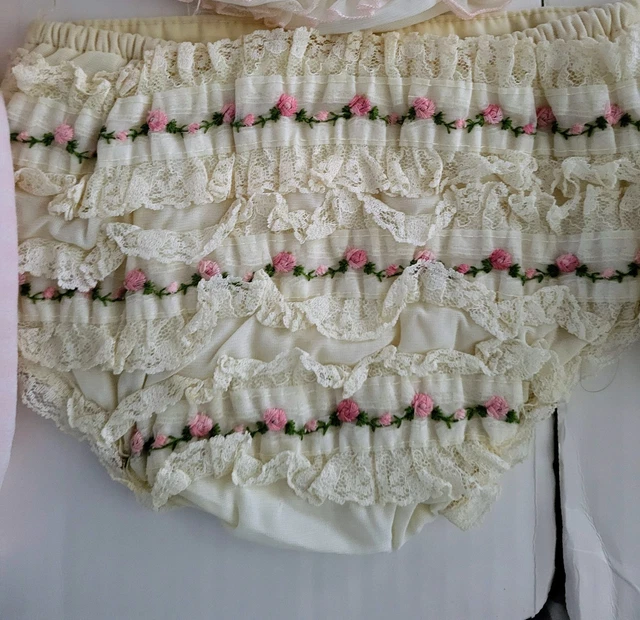 VINTAGE RUFFLED DIAPER Cover Bloomers Baby Pants 6-12 Months Lot Of 8 ...