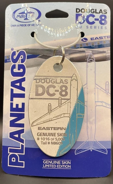 PLANETAG EASTERN®- DC-8-21-N8609 Rare Tag White/Light Blue EUR 51,35 ...