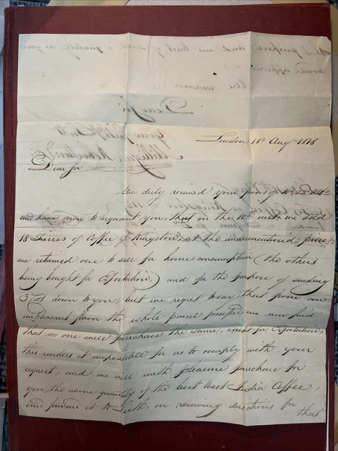 1818 WM ROBERTSON London Letter Rob Waugh Esq Melrose Georgian Ephemera ...