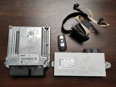 BMW E90 320D M47 ECU DME DDE ENGINE CONTROL UNIT EWS CAS KIT 0281013251 ...