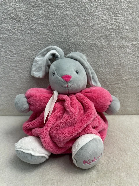 KALOO HOT PINK grey chubby bunny soft toy plush £11.50 - PicClick UK