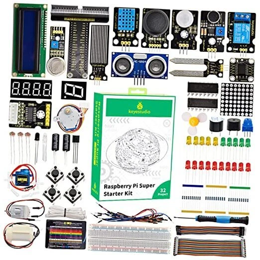 SUPER STARTER KIT for Raspberry Pi 4 3 3B/3B/B+, Tutorials C Language ...