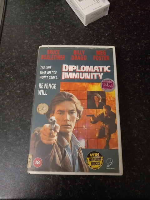 VHS VIDEO - Diplomatic Immunity - Big Box Video Tape Rental £10.99 ...