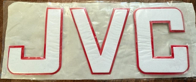 ARSENAL JVC SPONSOR Patch White Red Flock 3D Repro for Football Shirt £ ...