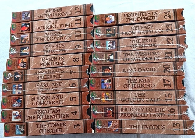 19 VOLS VHS Old Testament Bible Stories Children Animated In the ...