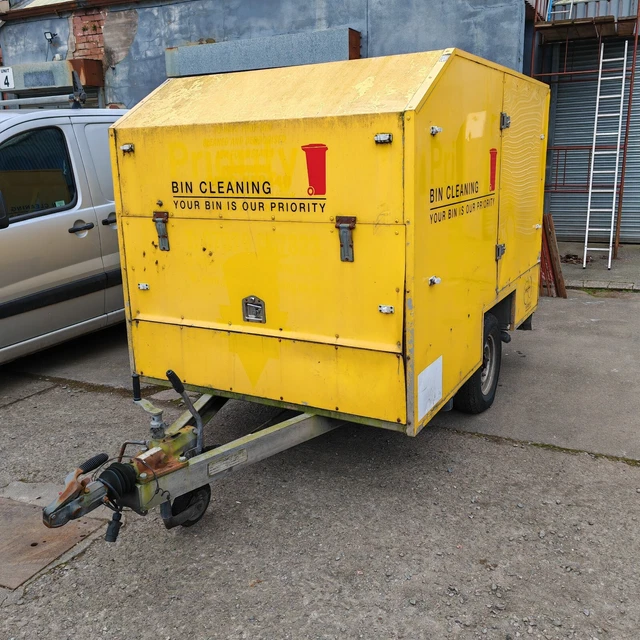 WHEELIE BIN TRAILER 8ft x 5ft Cleaning Trailer Electrics Water £650.00 ...
