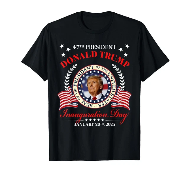 DONALD TRUMP INAUGURATION Day 2025 USA 47th President 45 47 T-Shirt £17 ...