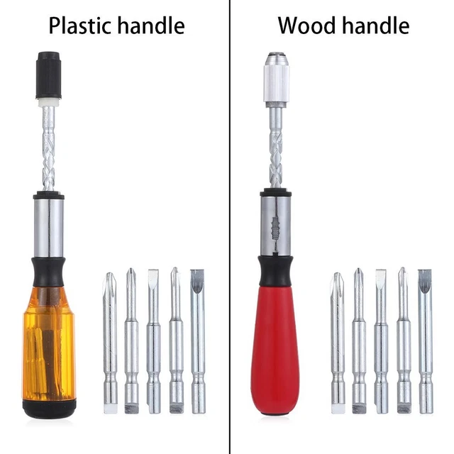 DRILL BIT SCREW Driver Kit Push Pull Ratchet Screwdriver Ratcheting ...