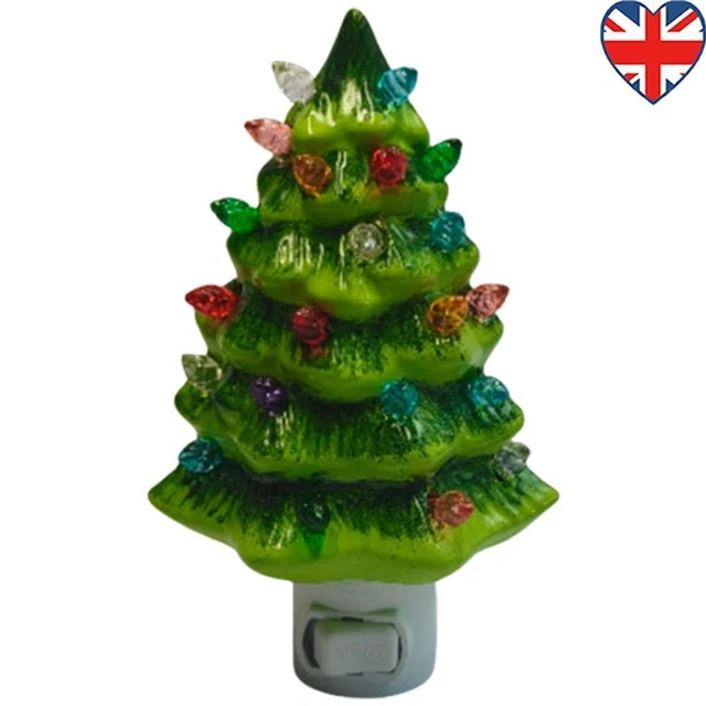 CHRISTMAS TREE NIGHT Light with ON/Off Switch Xmas Tree Nightlight Plug ...