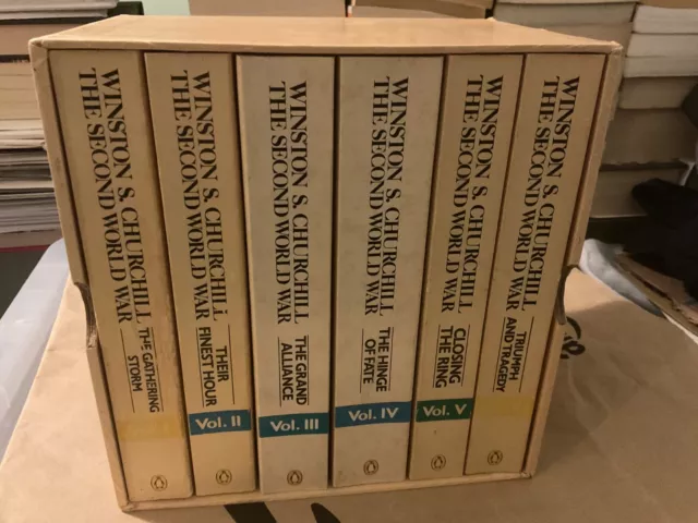 VINTAGE 1985 WINSTON Churchill The Second World War WW2 Complete Edition Bookset £42.32 ...