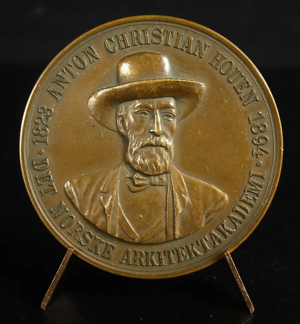 MÉDAILLE NORVÈGE ACADÉMIE d'architecture Anton Christian Houen ...
