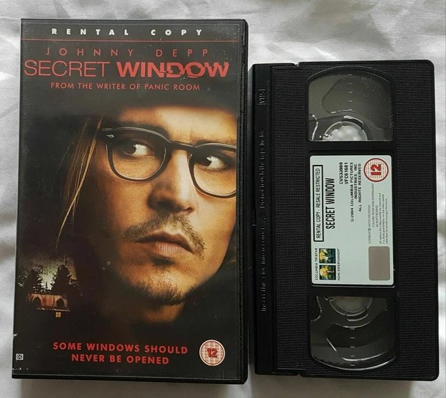 SECRET WINDOW (VHS) BIG BOX - Johnny Depp + John Turturro + Maria Bello ...