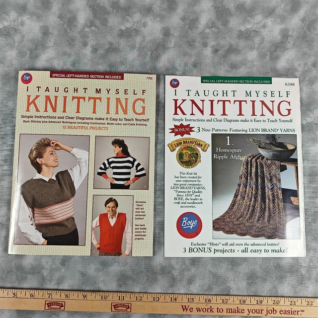VINTAGE 1988 BOYE Knitting Books Set 📚 I Taught Myself Knitting ...