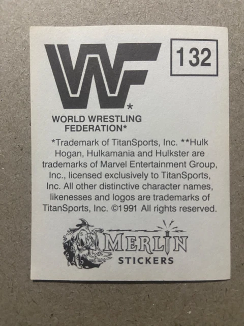 WWF WWE - The Mountie Merlin 1991 Wrestling Sticker 132 Album Blu WCW ...