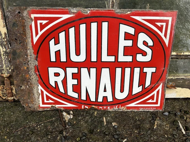 PLAQUE ÉMAILLÉE ANCIENNE renault , garage , automobilia , enamel sign EUR 165,00 - PicClick FR