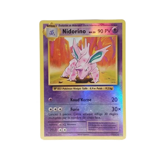 CARTE POKÉMON NIDORINO Reverse 44/108 90 PV EUR 1,00 - PicClick FR