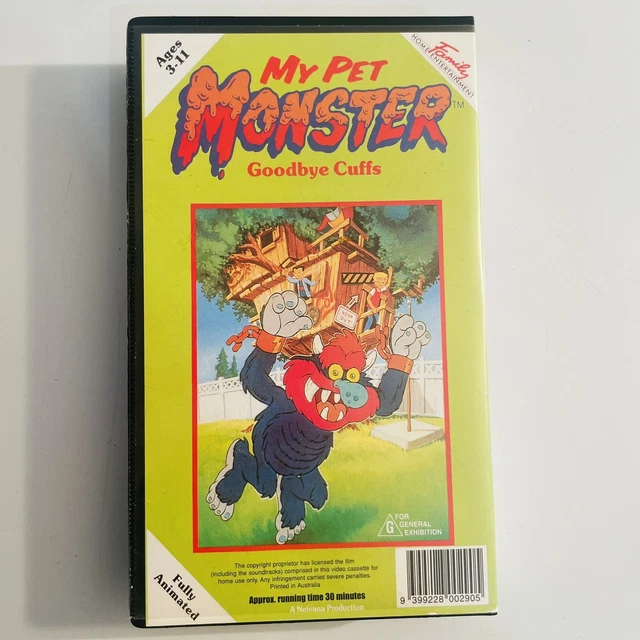 MY PET MONSTER Monster Goodbye Cuffs, Goodbye Monster VHS Video 1987 ...