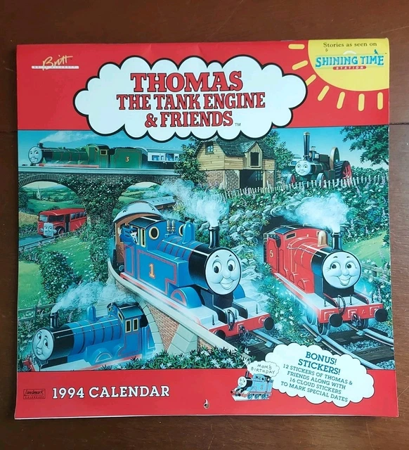 THOMAS THE TANK Engine & Friends Shining Time 1994 Calendar Vintage ...