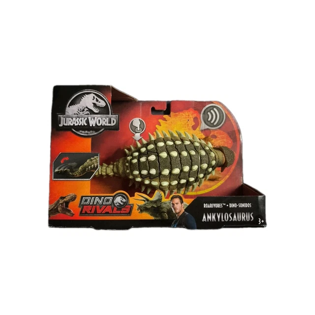 JURASSIC WORLD DINO Rivals Roarivores Ankylosaurus Park Figure Mattel ...
