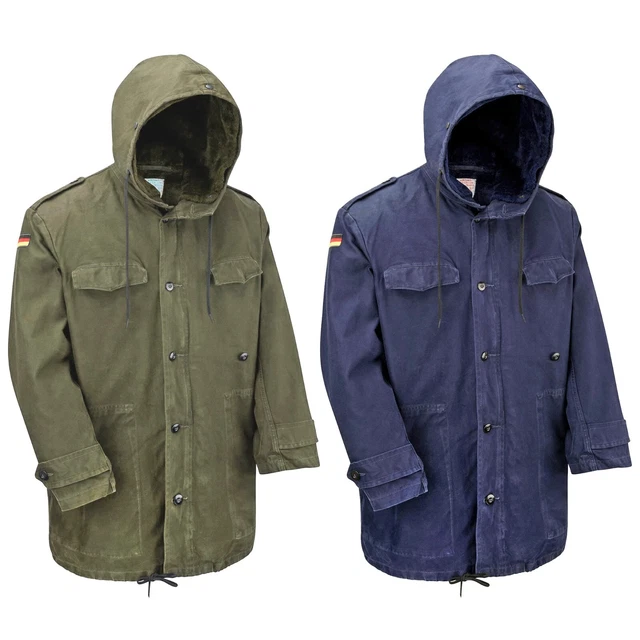 ORIGINAL GERMAN PARKA Army Surplus Vintage Bundeswehr Lined Long Coat ...