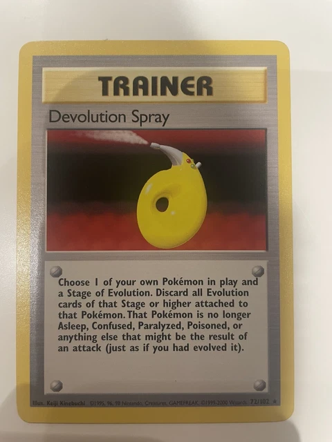 Devolution Spray Oak Set Wotc Pokemon Card 72 102 4th Print 1999 2000