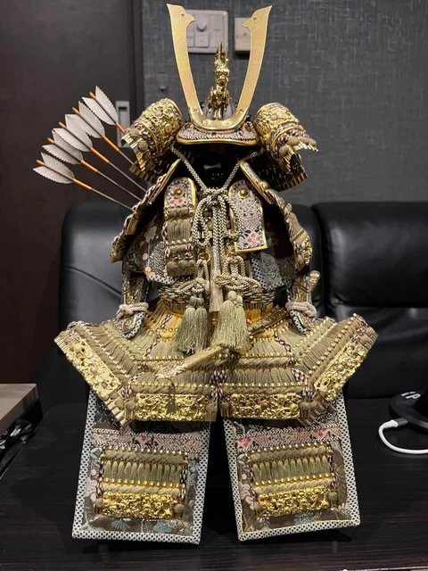 VINTAGE JAPANESE SAMURAI ARMOR SET for Display Yoroi Kabuto Child Day ...