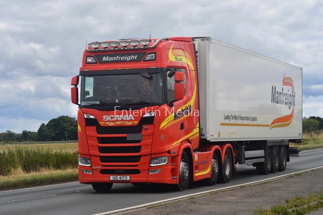 TRUCK PHOTO IRISH Manfreight Portadown Scania S500 & fridge UIG 4173 £0 ...