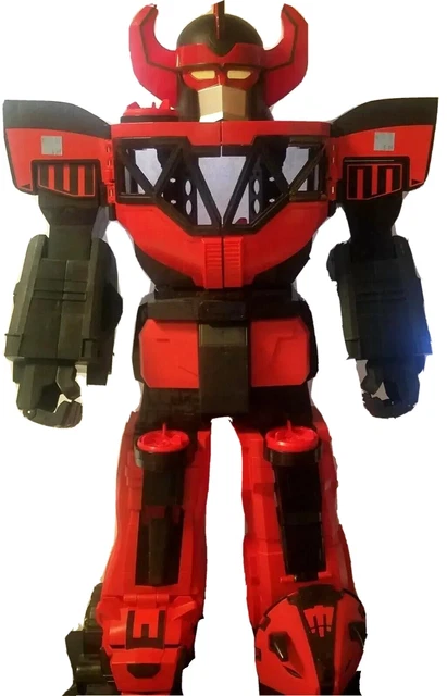 POWER RANGERS ROBOT Imaginext Black Red Morphin Megazord Giant 27 ...