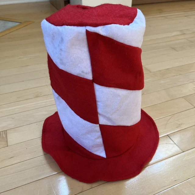 DR. SEUSS TALL Red White Striped Cat In The Hat Top Hat £9.54 - PicClick UK