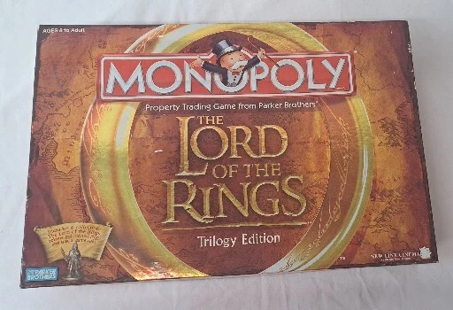 LORD OF THE Rings Monopoly board game COMPLETE Middle Earth Parker ...