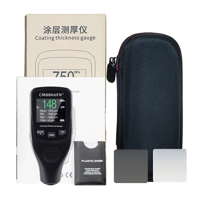 COATING THICKNESS GAUGE Test Fe/NFe for Car Body Paint Painting Tester ...