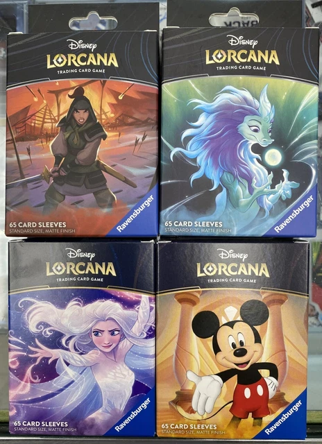 DISNEY LORCANA MICKEY Mouse - Elsa - Mulan - Sisu 65 Card Sleeves Each ...