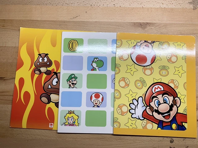 CLUB NINTENDO SUPER Mario Bros. Paper/Plastic Folder Set 3 Piece 2009 £ ...
