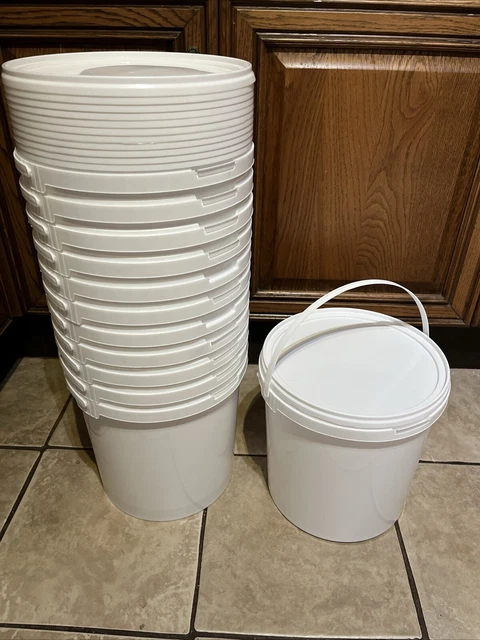 FOOD GRADE STORAGE Buckets Stack Of 12x10 Litre £12.00 - PicClick UK