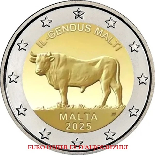 PREVENTE PIECE COMMEMORATIVE 2 EURO MALTE UNC 2025 LE Boeuf Maltais EUR 11,50 - PicClick FR