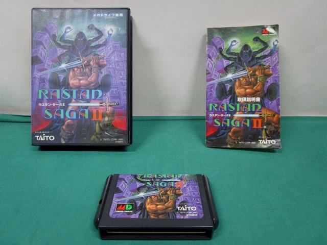 MEGA-DRIVE GENESIS -- Rastan Saga 2 -- enthaltene Box & Anleitung ...