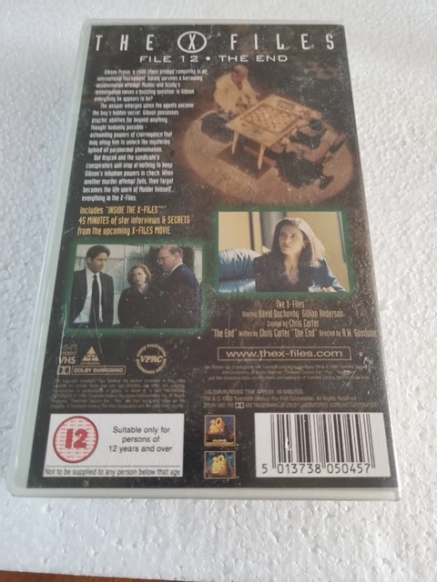 THE X-FILES FILE 12 The End Vhs Video Cassette Tape-The Tape Is Still ...