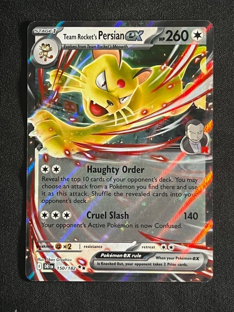 TEAM ROCKET'S PERSIAN EX Card 150/182, Destined Rivals Series - Pokémon ...
