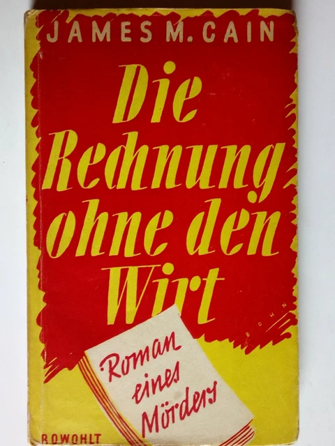 1800218 DIE RECHNUNG OHNE DEN WIRT von James M. Cain - 1950 EUR 15,70 ...