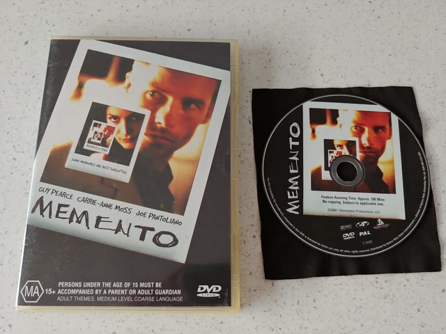 MEMENTO (DVD, 2000) Joe Pantoliano Guy Pearce Carrie-Ann Moss Region 4 AUS $16.94 - PicClick AU