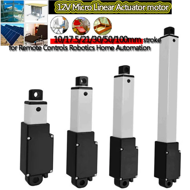 FAST SPEED MICRO DC 12V Mini Linear Actuator Stroke 30/50/100/150mm ...