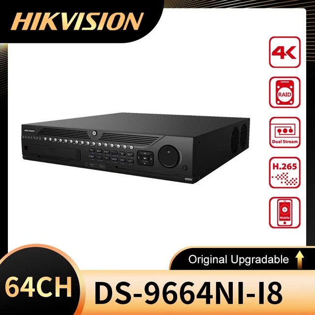 HIKVISION ORIGINALE DS-9664NI-I8 64CH 8SATA 2U UHD 4K Ultra NVR risoluzione 12mp EUR 1.291,99 ...
