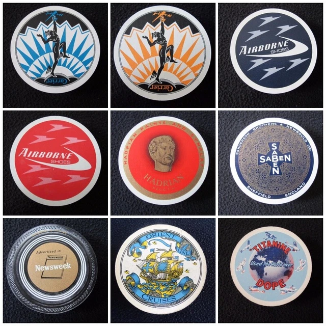 VINTAGE PLAYING CARDS Pack Round Circular Deck Advertising 1920s 1930s ...