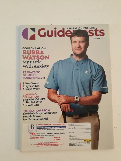GUIDEPOSTS MAGAZINE INSPIRATION For Life bubba Watson Cover feb March ...
