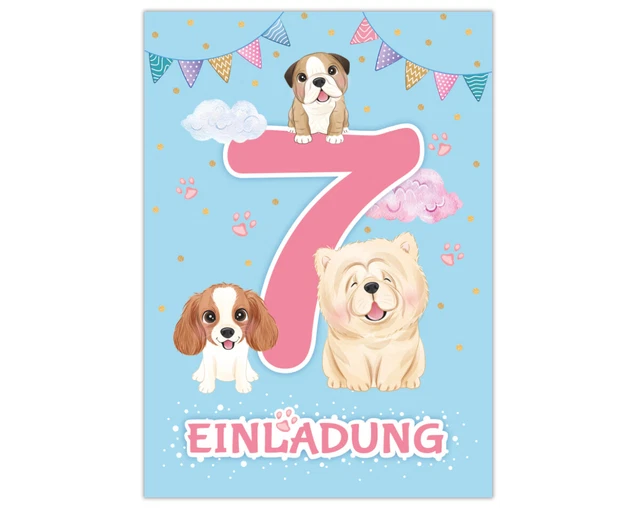 Einladungskarten Zum 7 Geburtstag