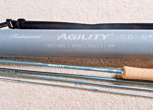SHAKESPEARE AGILITY 2 Ultralight #6 Fly Fishing Rod 9' 6" Trout ...