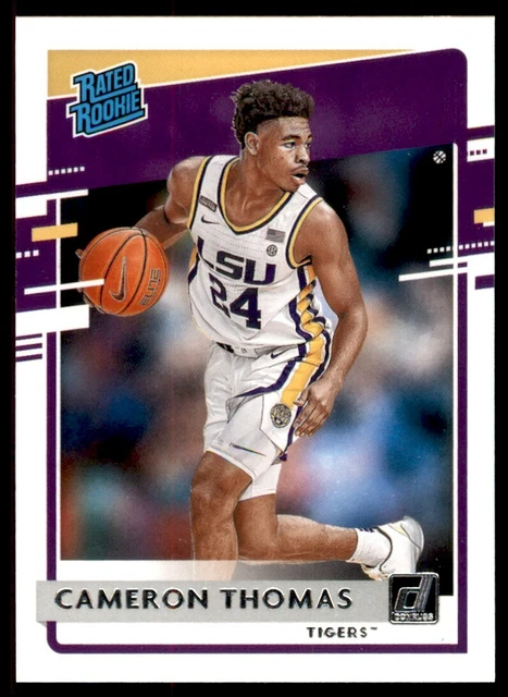 2021-22 PANINI CHRONICLES Draft Donruss Cameron Thomas Rookie LSU #40 ...
